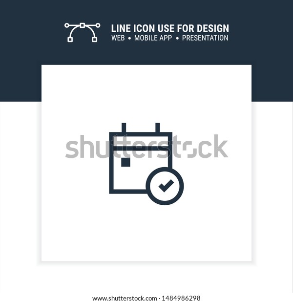 Complete Schedule Appointment Icon Design Vector Stock Vector (Royalty ...