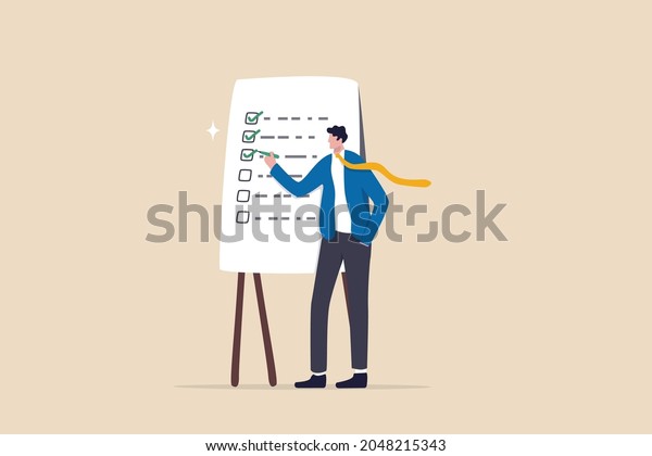Completed Checklist Finishing Project Tasks Work Stock Vector (Royalty ...