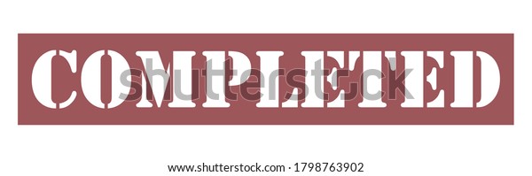 Completed Vector Stamp White Isolated Stock Vector (Royalty Free ... Completed Vector Stamp White Isolated Stock Vector (Royalty Free ...
