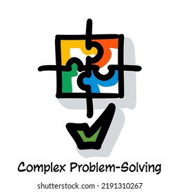 Complex Problemsolving Scribing Sketchnoting Visual Note Stock Vector ...