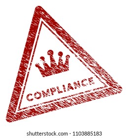 Compliance Triangle Rubber Stamp Seal Vector Stock Vector (Royalty Free ...