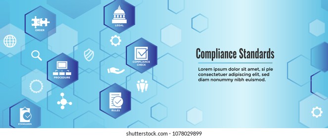 Compliance Web Banner Icon Set That Stock Vector (Royalty Free ...