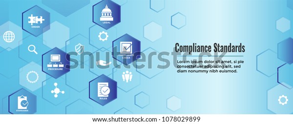 Compliance Web Banner Icon Set That Stock Vector (Royalty Free ...