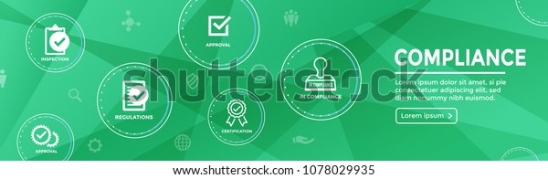 Compliance Web Banner Icon Set That Stock Vector (Royalty Free ...
