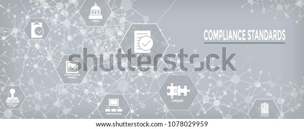 Compliance Web Banner Icon Set That Stock Vector (Royalty Free) 1078029959