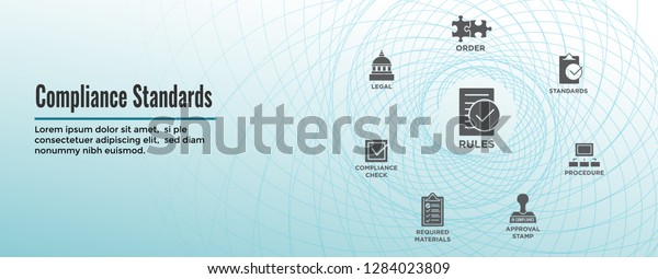 Compliance Web Header Banner Icon Set Stock Vector (Royalty Free ...