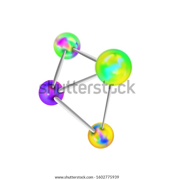 Complicated Chemical Structure Atomic Bonds Isolated Stock Vector ...