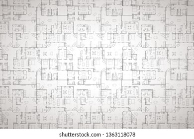 Complicated House Floor Plan Interior Details Stock Vector (Royalty ...
