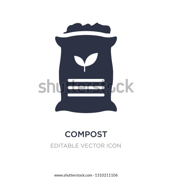 Compost Icon On White Background Simple Stock Vector (Royalty Free ...