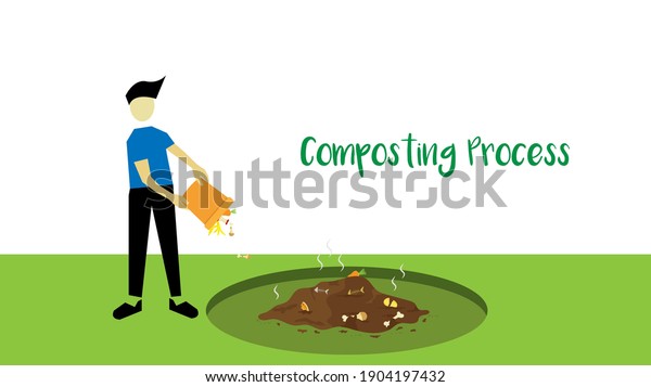 Compost Illustration Compost Bin Organic Waste Stock Vector (Royalty ...