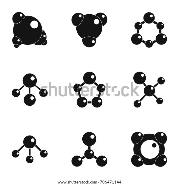 Compound Icons Set Simple Illustration 9 Stock Vector (Royalty Free ...