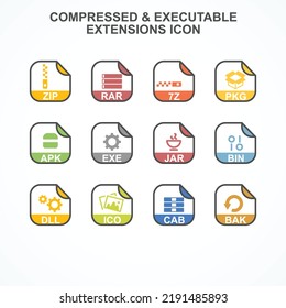 Compressed Apps Extension Icon Symbol Rounded Stock Vector (Royalty ...