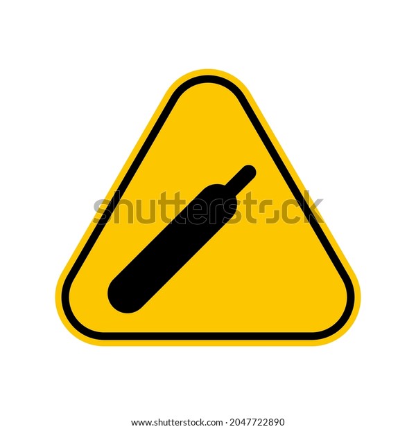 Símbolo de advertencia de gas comprimido,: vector de stock (libre de ...