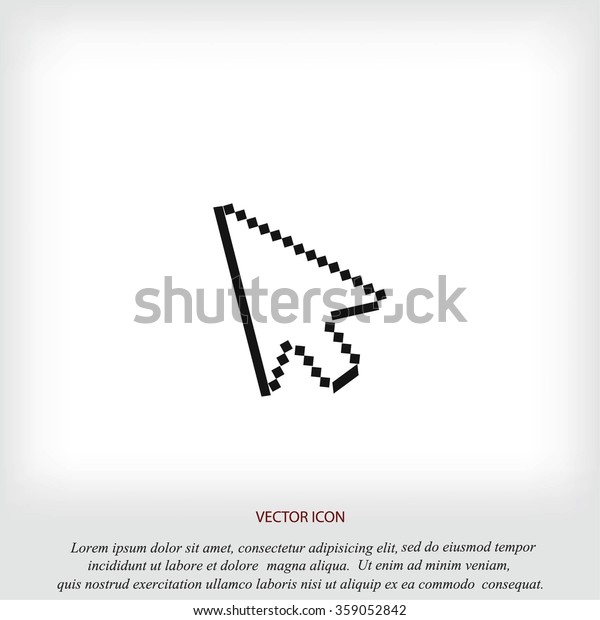 Computer Arrow Icon Stock Vector (Royalty Free) 359052842 | Shutterstock