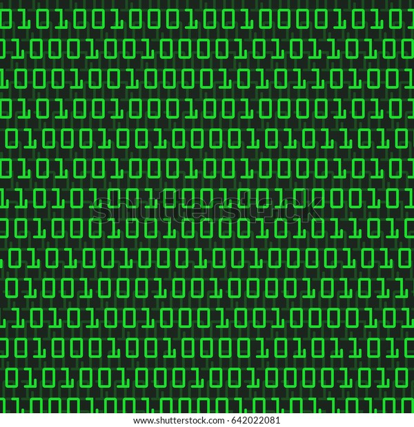 Computer Background Green Digits On Black Stock Vector (Royalty Free ...