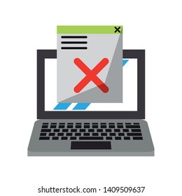 Computer Broken Web Site Icon Cartoon Stock Vector (Royalty Free ...