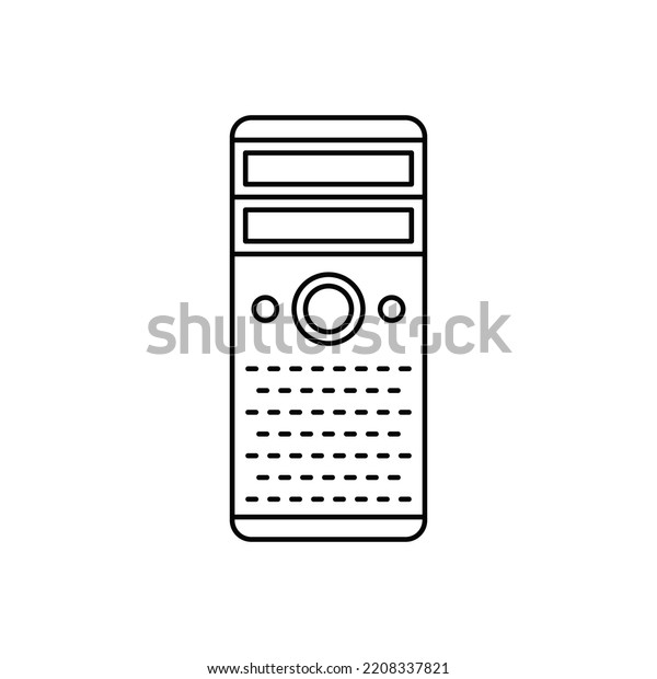 Computer Case Icon Line Style Icon Stock Vector (Royalty Free ...