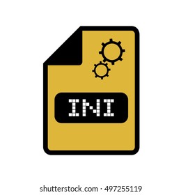 Computer Configuration Ini File Icon Stock Vector (Royalty Free ...