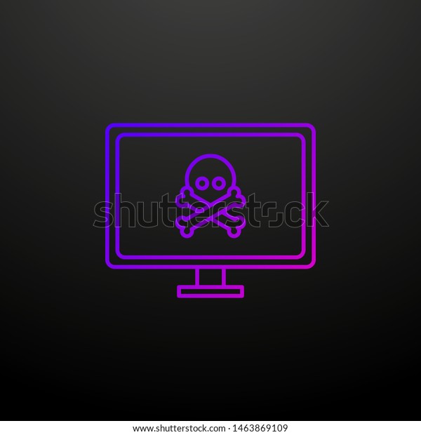 Computer Danger Outline Nolan Icon Elements Stock Vector (Royalty Free ...