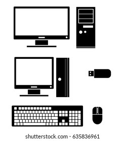 Computer Desktop Sign Icon Stock Vector (Royalty Free) 635836961