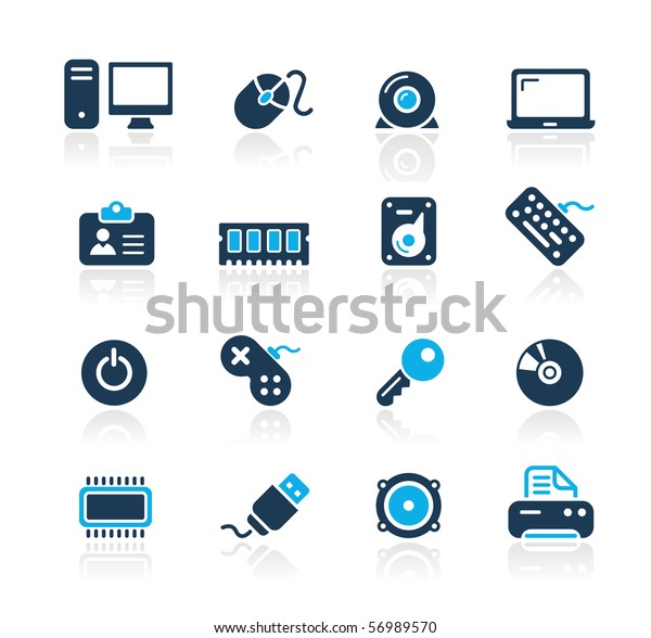 Computer Devices Azure Series Stock Vector (Royalty Free) 56989570