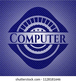 Computer Emblem Jean High Quality Background Stock Vector (Royalty Free ...