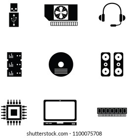 Computer Equipment Icon Set Stock Vector (Royalty Free) 1100075708 ...