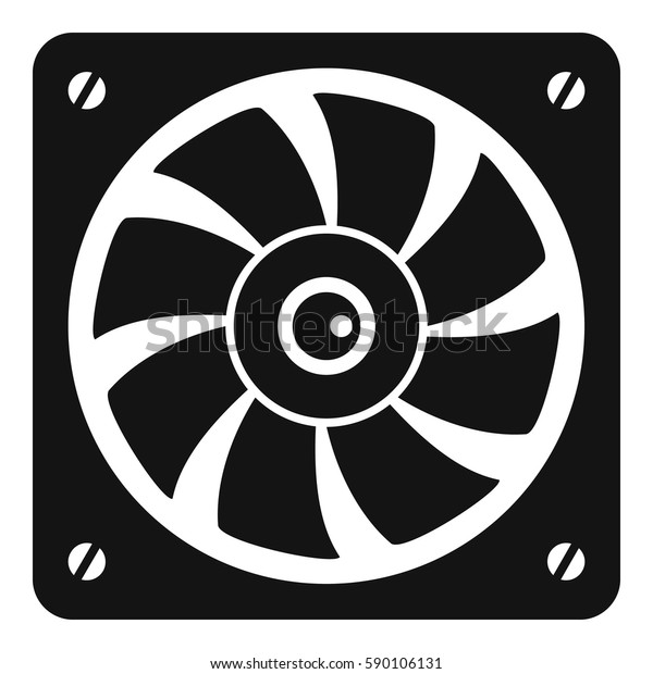 Computer fan icon. Simple illustration of computer fan vector icon for web