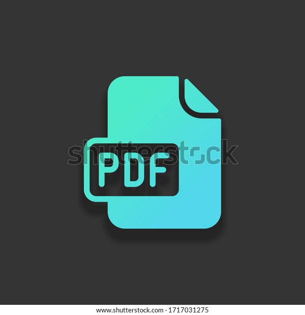 Archivo de ordenador, símbolo pdf. Colorido concepto de logo con una ...