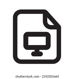 Computer Files Icon Outline Style Stock Vector (Royalty Free ...