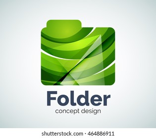 Computer Folder Logo Template Abstract Elegant Stock Vector (Royalty ...