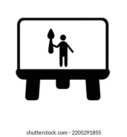 Computer Frame Drawing Art Icon Black Stock Vector (Royalty Free ...