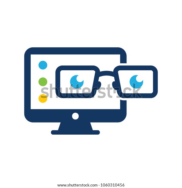 Computer Geek Logo Icon Design Stock Vector (Royalty Free) 1060310456