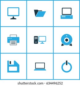 Input Output Device Icon Set Stock Vector (Royalty Free) 1259856892 ...