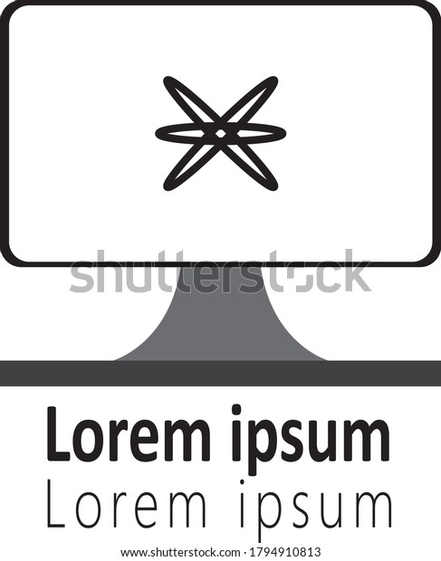Computer Icon Desktop Sign Vector Stock Vector (Royalty Free ...