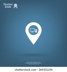 Computer Icon Map Pin Stock Vector (Royalty Free) 369331196 | Shutterstock