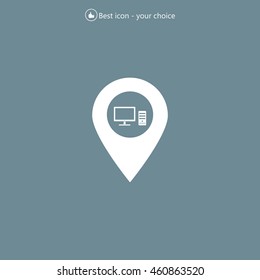 Computer Icon Map Pin Stock Vector (Royalty Free) 482471302 | Shutterstock