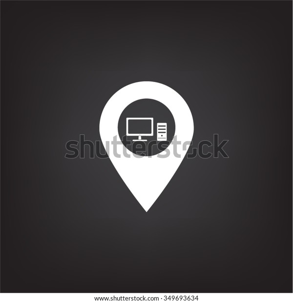 Computer Icon Map Pin Stock Vector (Royalty Free) 349693634 | Shutterstock