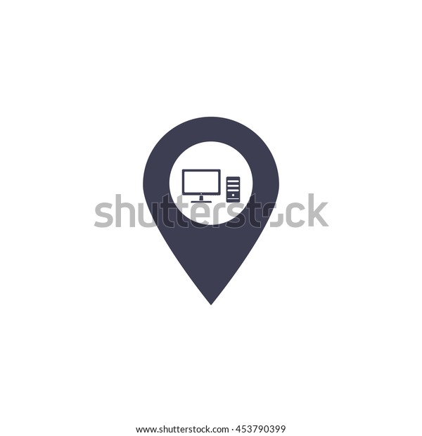 Computer Icon Map Pin Stock Vector (Royalty Free) 453790399 | Shutterstock