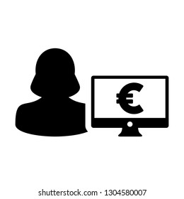 Computer Icon Vector Female Person User Stock Vector (Royalty Free ...