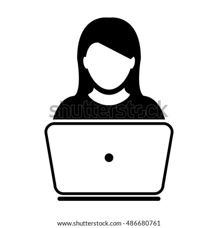 Computer Icon Vector Female Person Avatar Stock Vector (Royalty Free ...