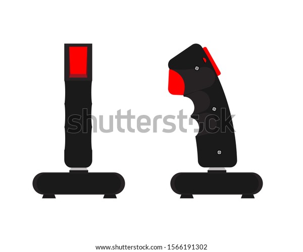 Computer Joystick 90s Rear Side View Stock Vector (Royalty Free ...