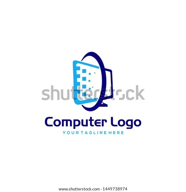 Computer Logo Images Stock Vectors Stock Vector (Royalty Free) 1449738974