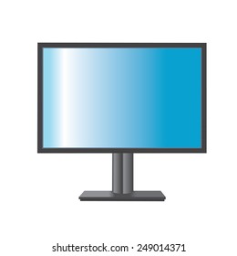 Professional Computer Monitor Blue Screen Isolated Stock Photo ...