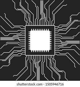Computer Motherboard Vector Background Circuit Board Stock Vector ...