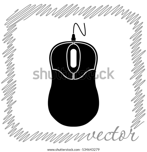 Computer Mouse Black Vector Icon Stock Vector (Royalty Free) 534643279 ...