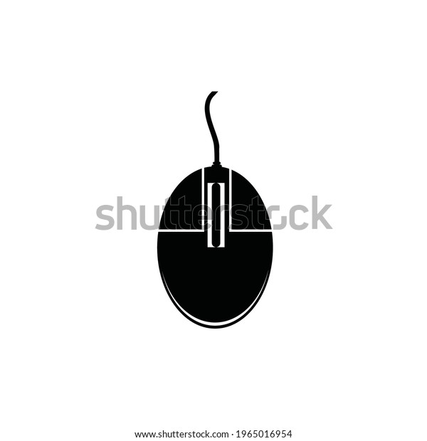 Computer Mouse Icon On White Background Stock Vector (Royalty Free ...