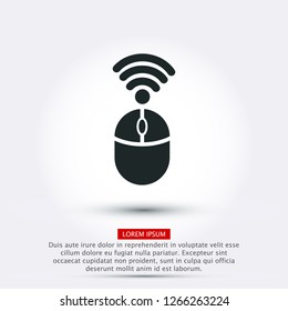 Computer Mouse Wi Fi Icon Vector Stock Vector (Royalty Free) 1266263224 ...