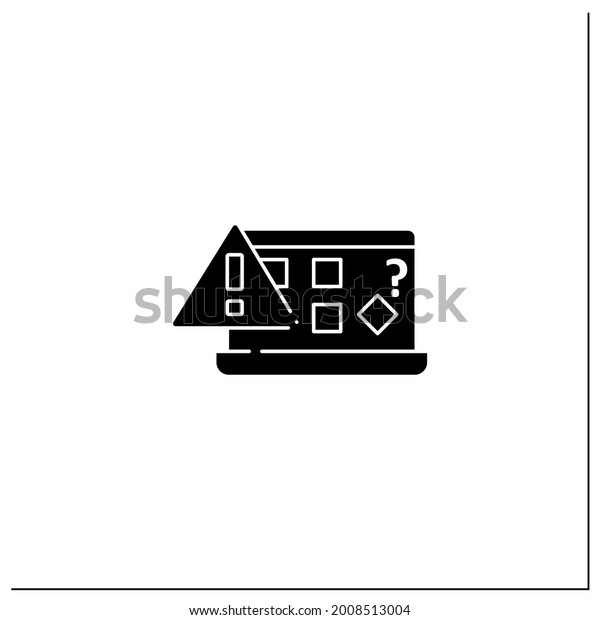 Computer Notification Glyph Icon Unfamiliar Icons Stock Vector (Royalty ...