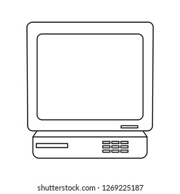Computer Old Stationary Sign Stock Vector (Royalty Free) 1269225187 ...
